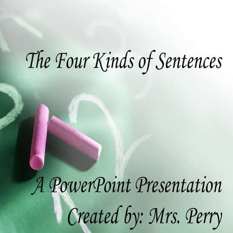 Powerpoint presentation on sentence kinds | PPT