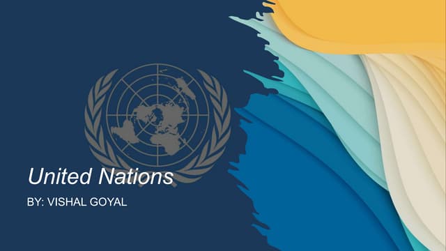The United Nation Introduction and Info.ppt