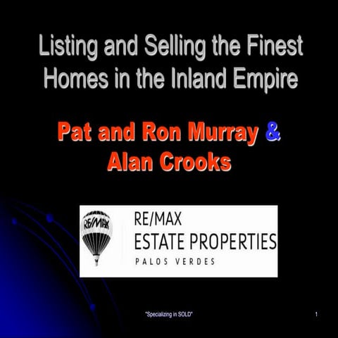 Marketing Presentation - Ron Murray and Alan Crooks | PPT