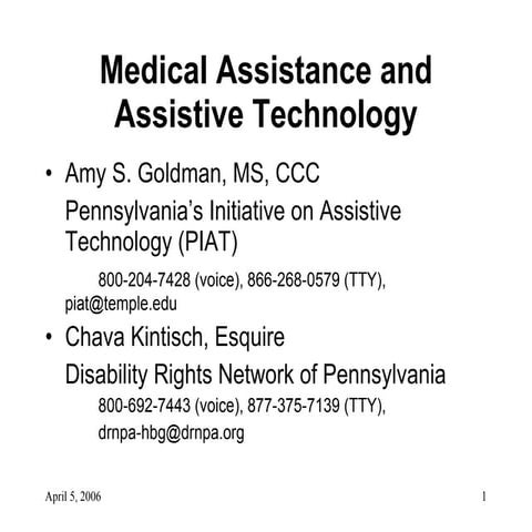 Powerpoint Presentation Schools Medical Assistance And Assistive ...