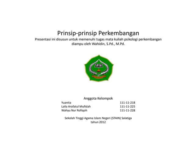 Prinsip perkembangan menurut hurlock | DOCX