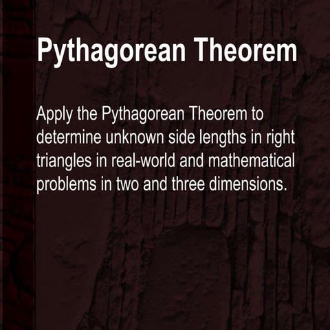 Power point pythagorean theorem revised | PPTX | Physics | Science