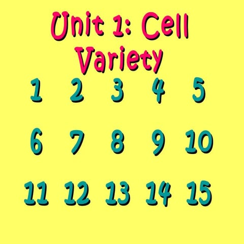 Power point quiz; cell variety | PPT