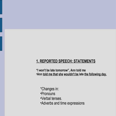 Reported Speech | PPT