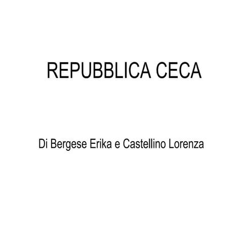 La Repubblica Ceca | PPT