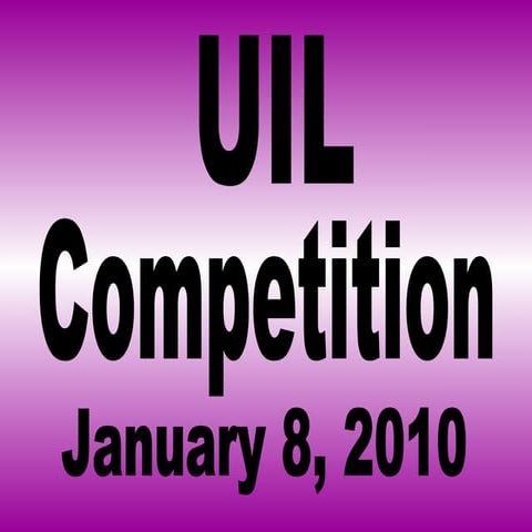 2009-2010 UIL Results | PPT