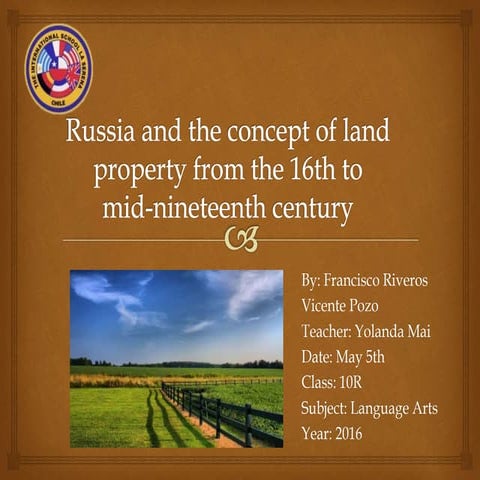 Russia and the concept of Land Property | PPT