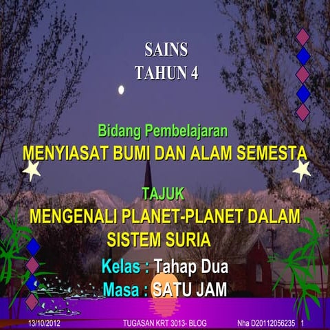 MENGENALI PLANET-PLANET DALAM SISTEM SURIA | PPT