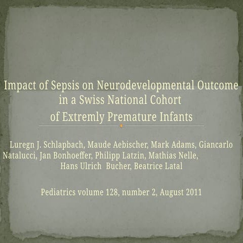 power point presentasi sepsis neurodevelopmental | PPTX