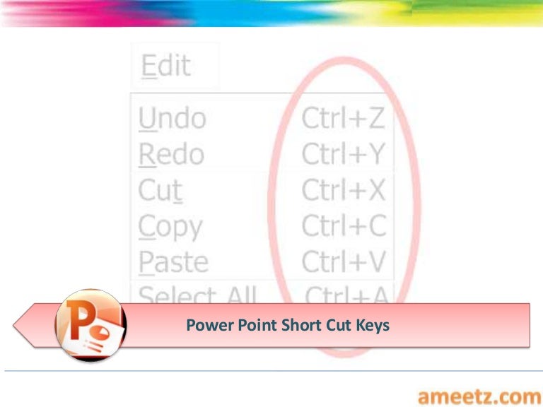 Power point short cut keys
