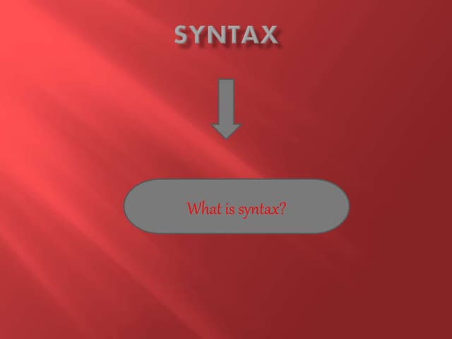 Power point syntax | PPTX