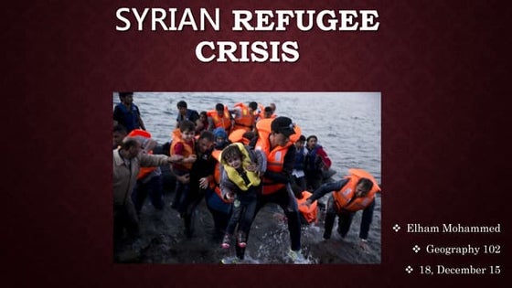 Syrian refugee crisis | PPSX