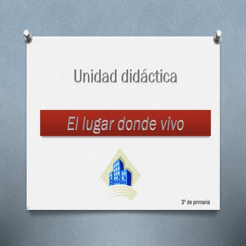 Unidad didáctica El lugar donde vivo | PPTX