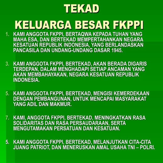 Powerpoint tekad kb fkppi | PPT