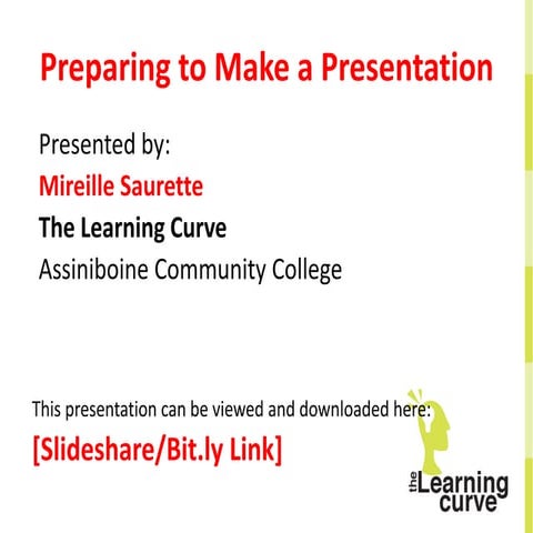 Preparing to Make a Presentation | PPTX