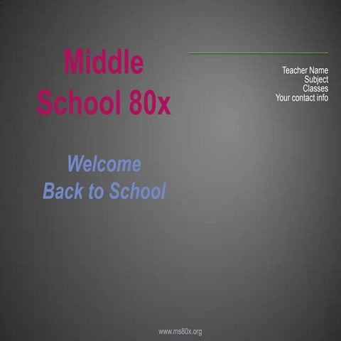 Back 2 School PowerPoint template for teachers | PPTX