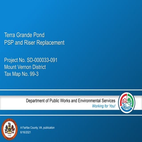 Terra Grande Pond PSP and Riser Replacement | PPT