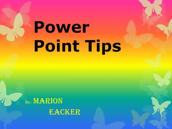 Power point tips | PPT