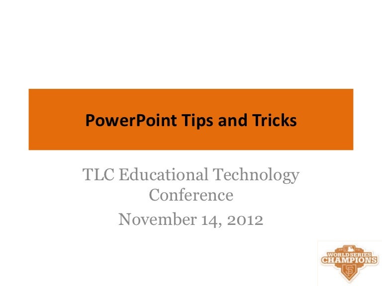 Power Point Tips And Tricks