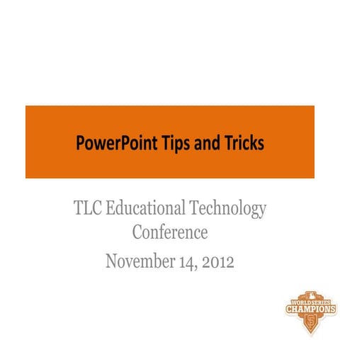 Power point tips and tricks | PPTX | Technology & Computing