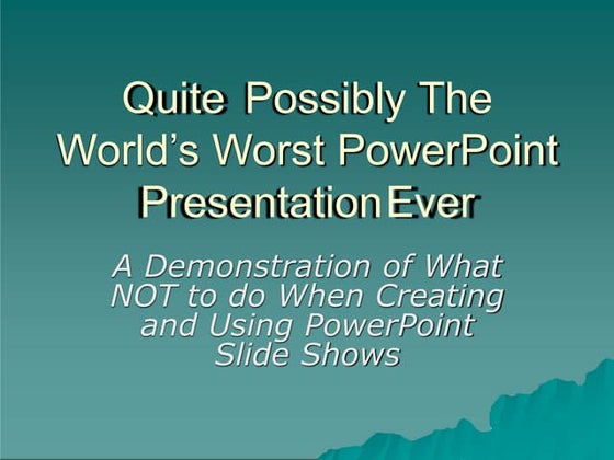 Good presentations vs. Bad presentations | PDF