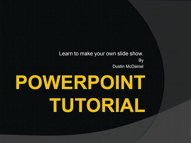 How to create a basic power point presentation | PPT
