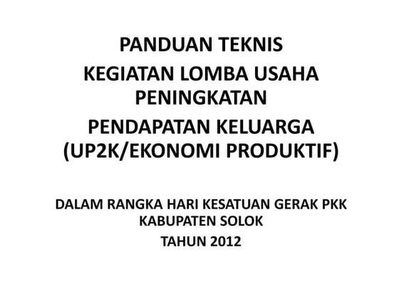 Materi-UP2K-Baru.Pembentukan UP2K PKKpptx | PPTX