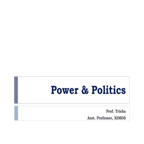 Power & politics | PPTX