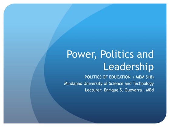 Organizational behavior ( Power and politics ) | PPT
