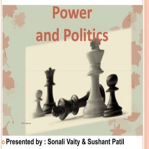 Power and Politics in Organization | PPTX