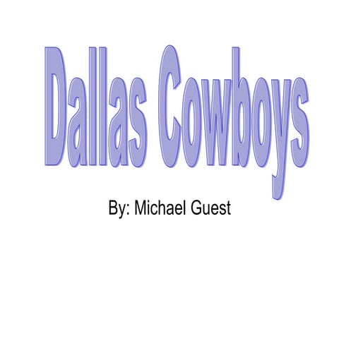 Dallas Cowboys- PPT | PPTX