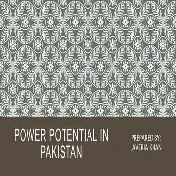 Power potential in pakistan | PPTX
