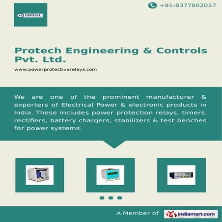 Protech Engineering & Controls Pvt. Ltd., Mumbai, IDMT Relays | PDF