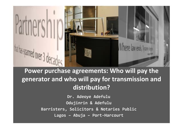 The power purchase agreement (ppa) presentation | PPTX