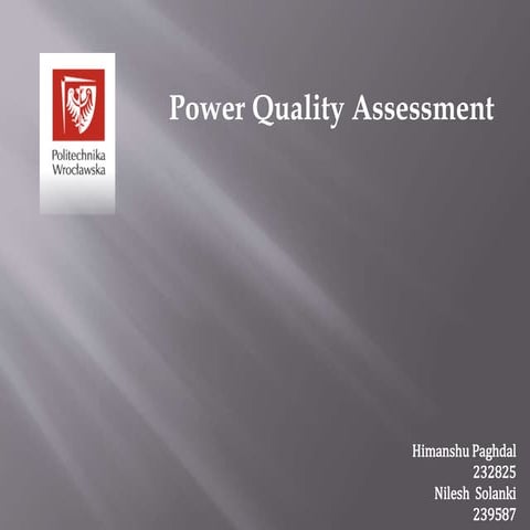 Power Quality Assessment | PPTX