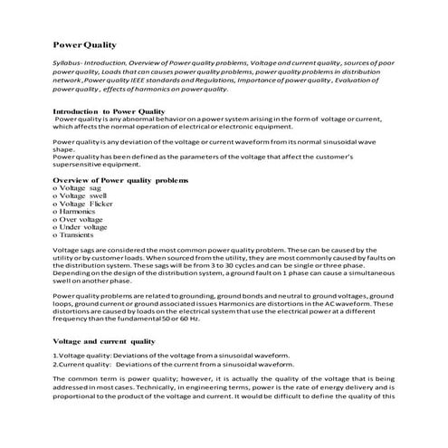 Power quality | PDF