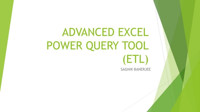 Basic introduction to power query | PPTX