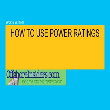 Power Ratings in Sports Betting | PPT