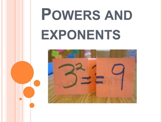 Application of exponents in real life | PPTX