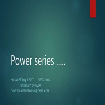 Power series | PPT
