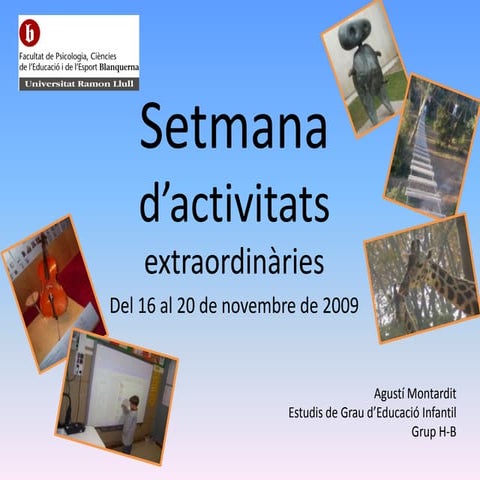 Power Setmana Activitats | PPT