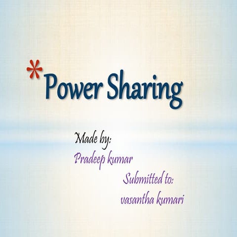 Powersharing | PPTX