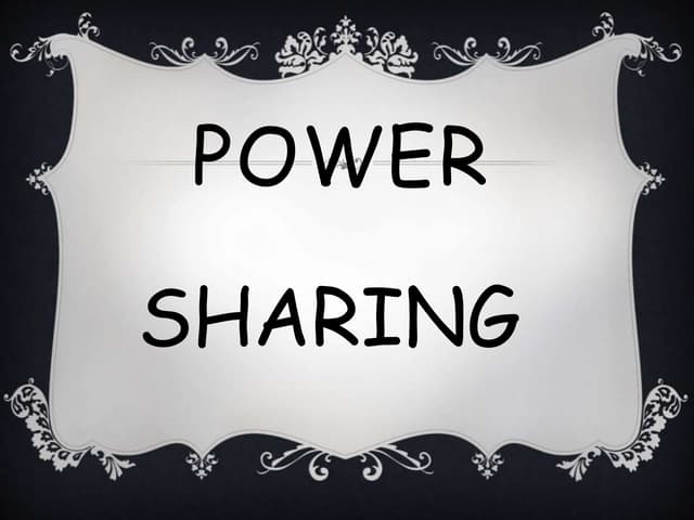 power sharing class 10 cbse civics | PPTX