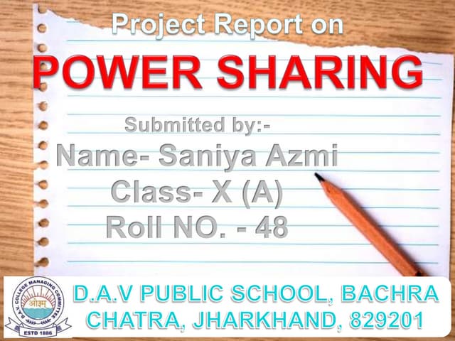 Power Sharing class 10 digraj singh rajput sir | PDF