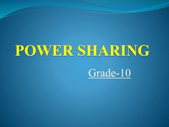 Power Sharing Chapter 1(Civics) class 10 | PDF | Civic affairs | Politics