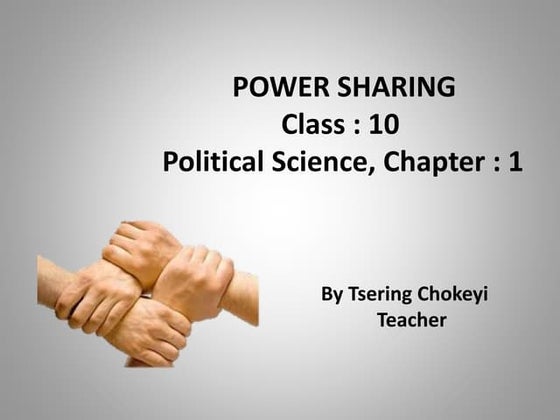 Power Sharing Chapter 1(Civics) class 10 | PDF | Civic affairs | Politics