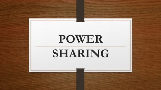 Power sharing | PPT