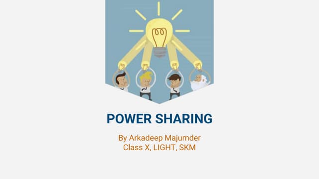 Power Sharing class 10 digraj singh rajput sir | PDF