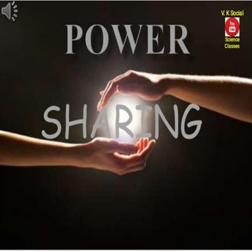 Power sharing Part 1 for grade 10th | PPT