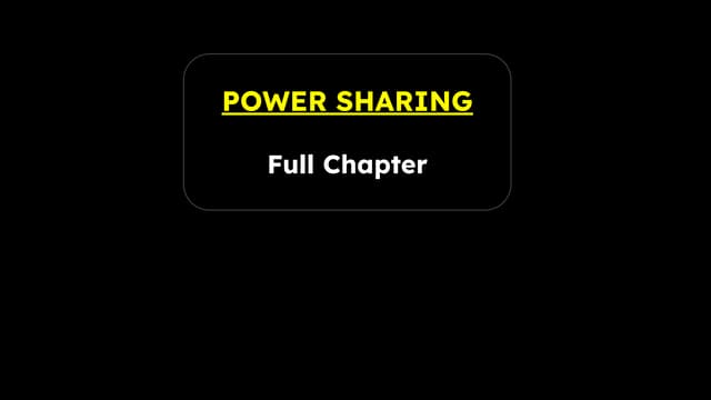 Class - X Power Sharing [Notes] | PDF | Hinduism | Religion & Spirituality